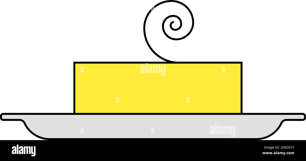 Butter Icon. Editable Outline With Color Fill Design. Vector ...