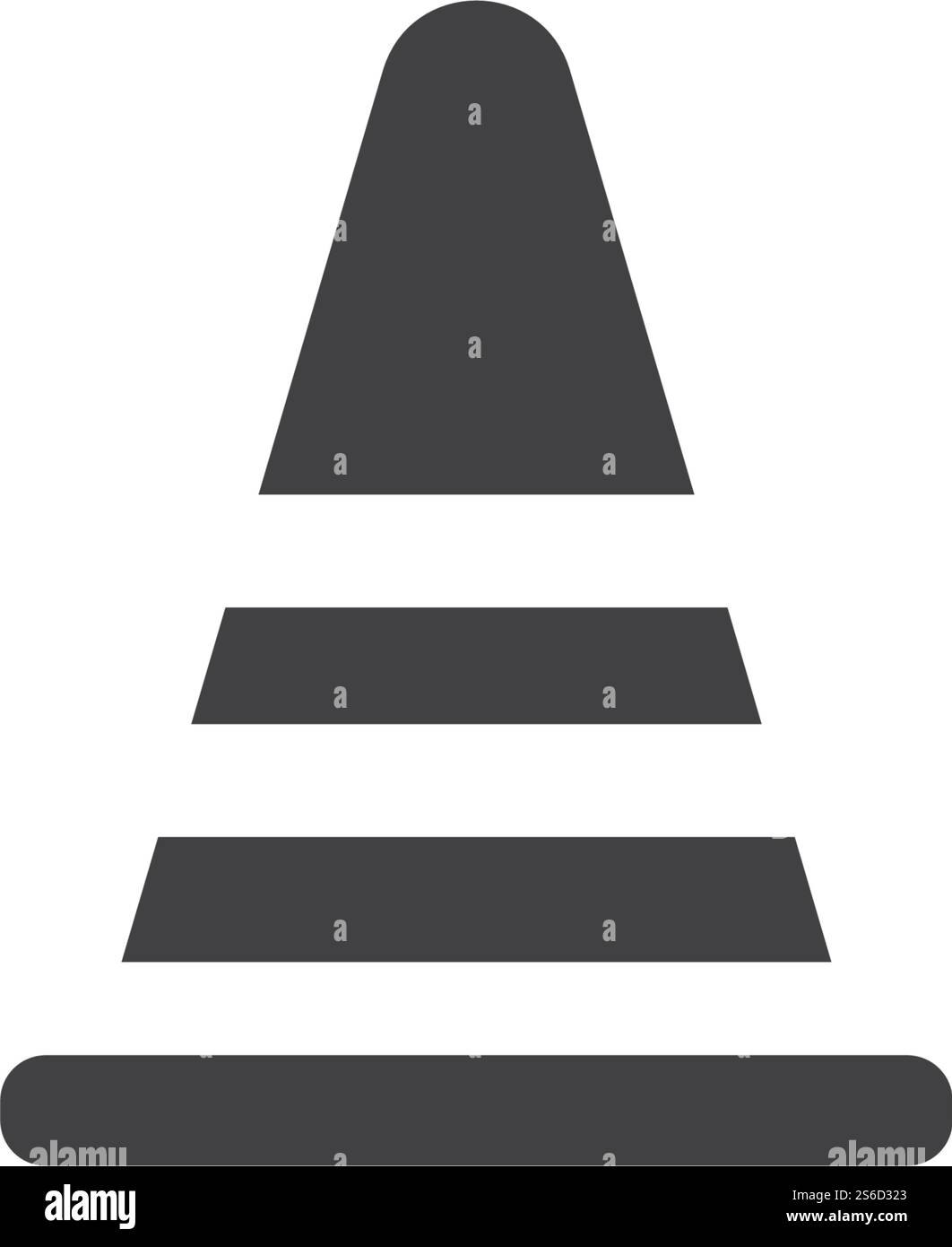 Traffic safety cone icon Black and White Stock Photos & Images - Alamy