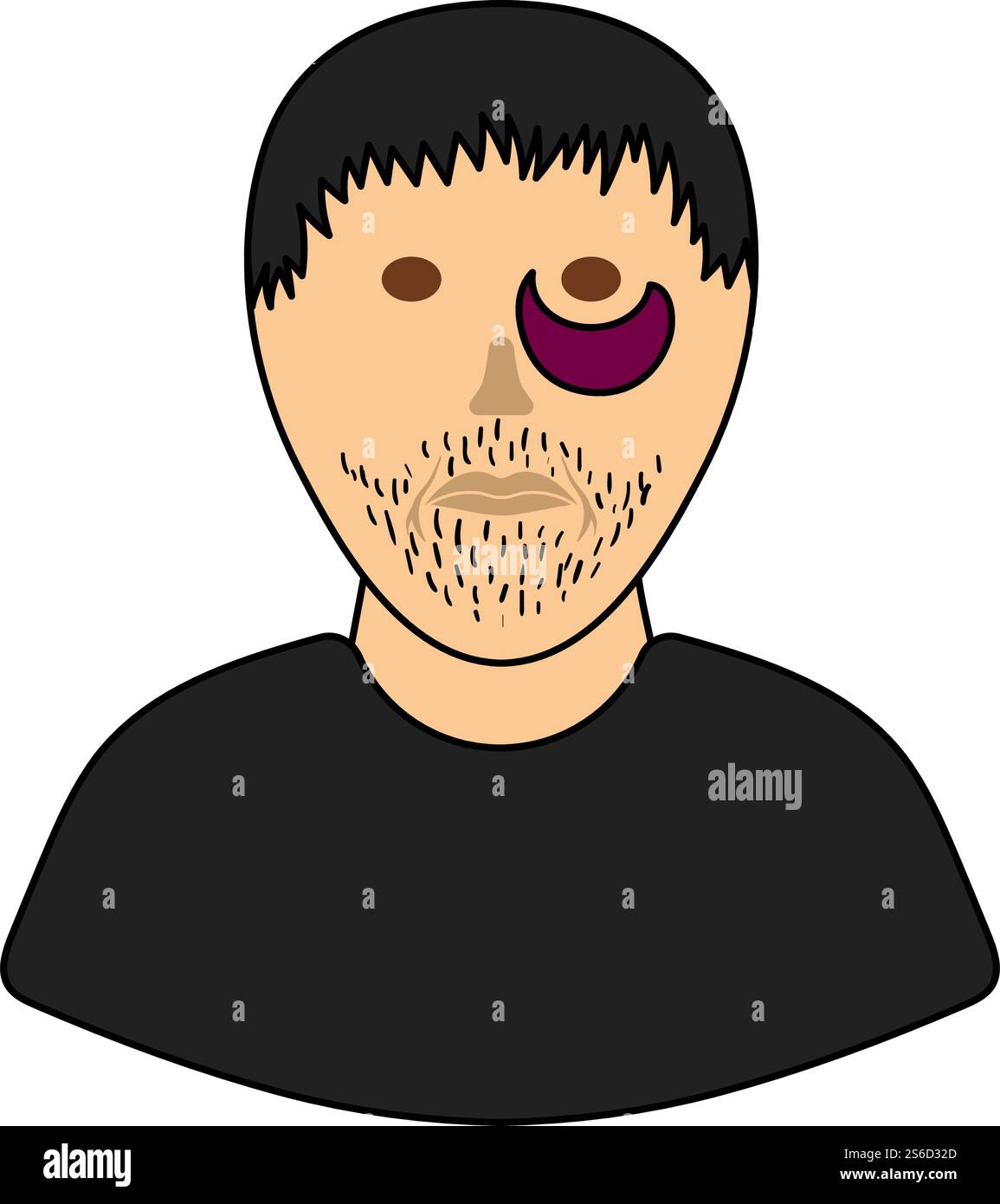 Criminal Man Icon. Editable Outline With Color Fill Design. Vector ...