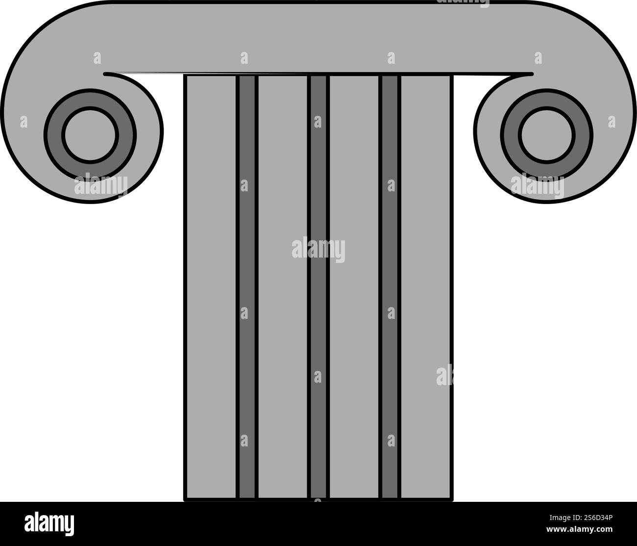 Antique Column Icon. Editable Outline With Color Fill Design. Vector ...