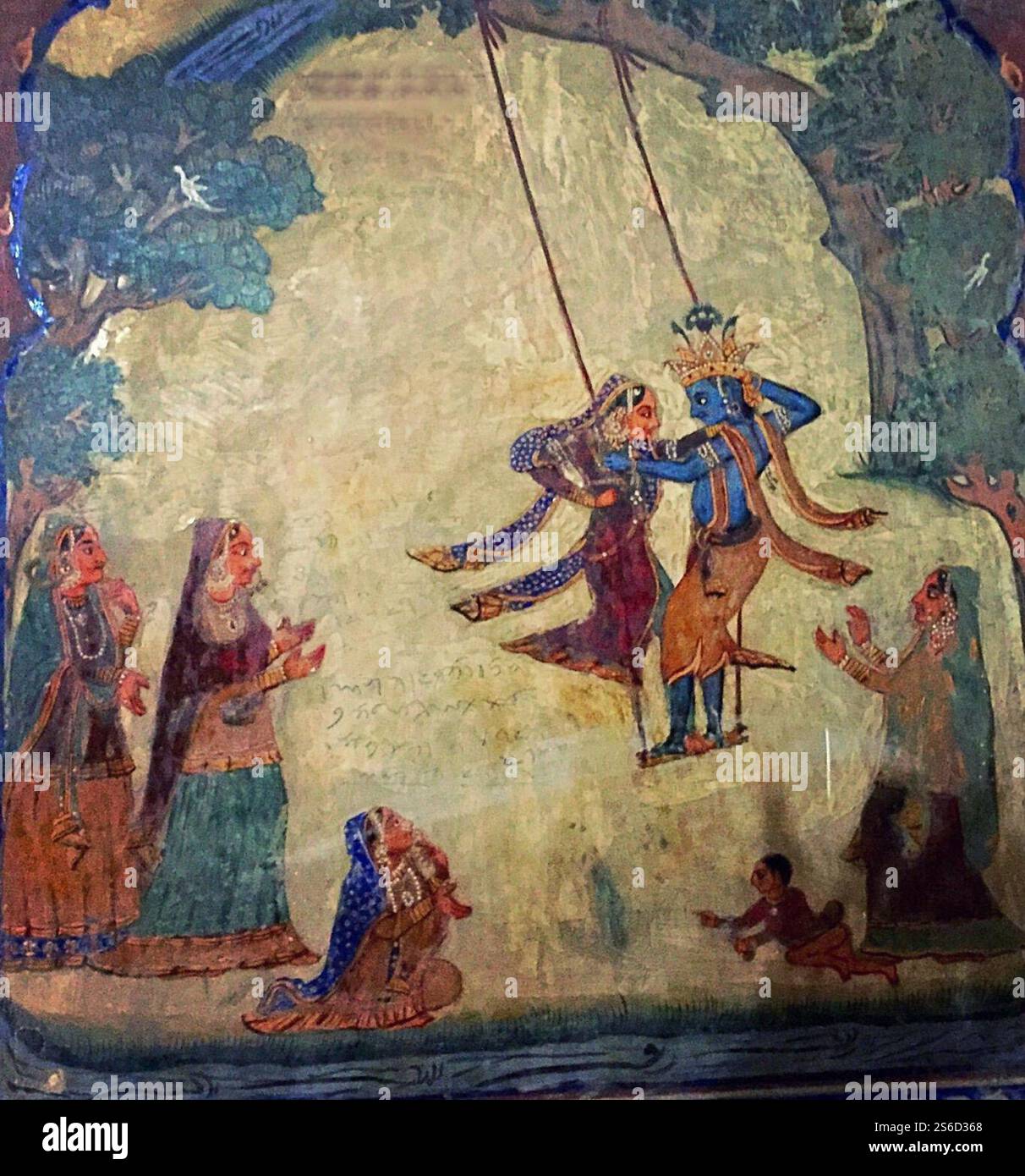 Fresco artwork from Pothi-Mala, Guru Harsahai, Punjab 103 Stock Photo ...