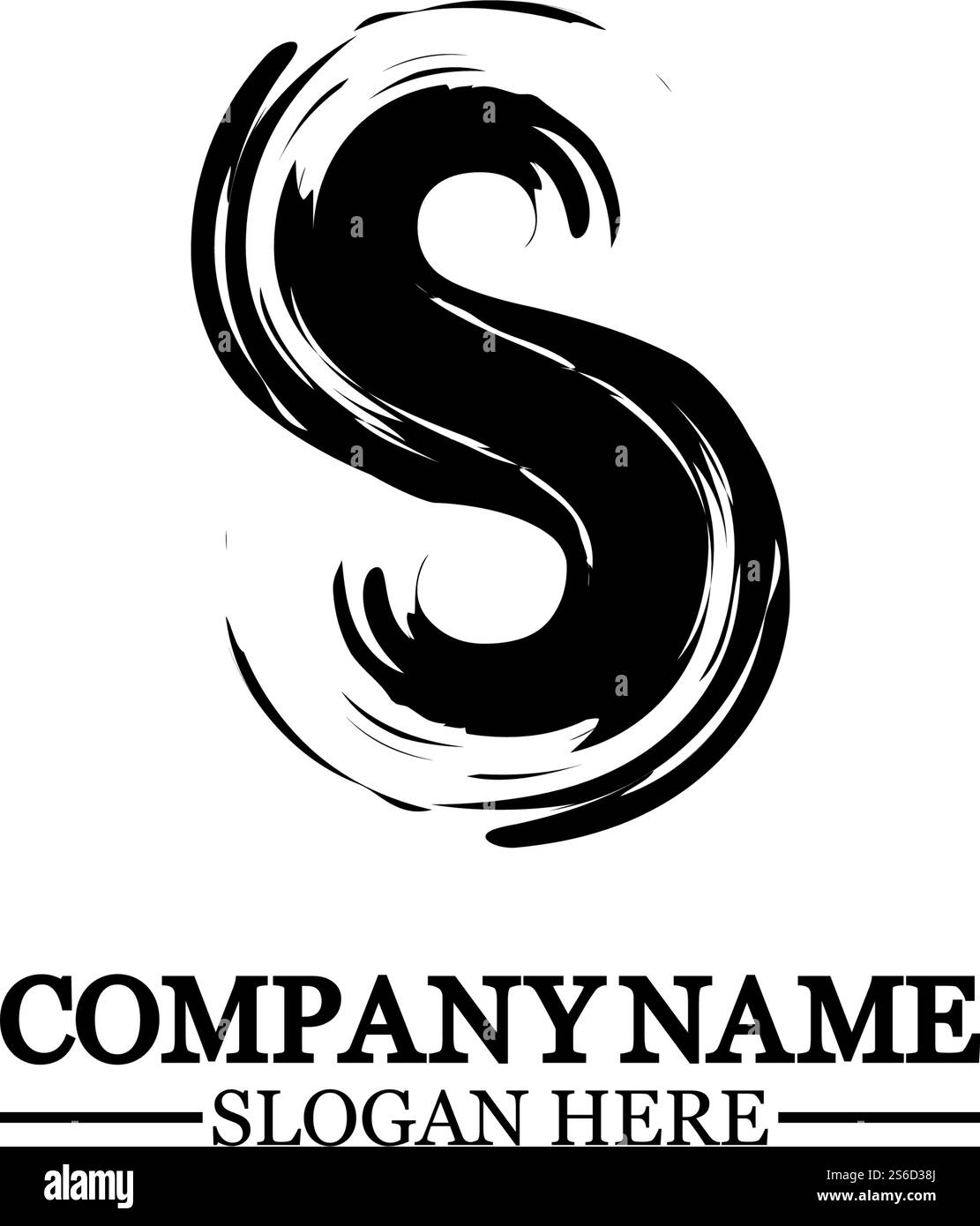 grunge letter S, vector design element,S grungy font, brush, logo ...
