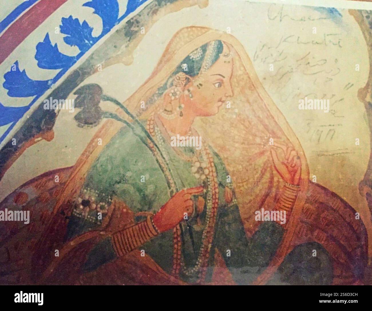 Fresco artwork from Pothi-Mala, Guru Harsahai, Punjab 67 Stock Photo ...