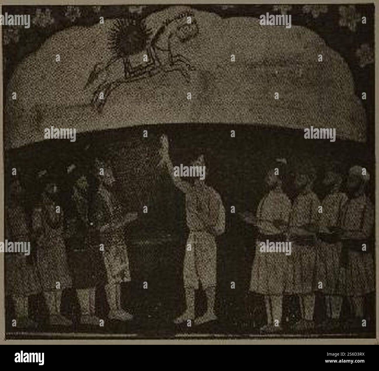 Fresco depicting Shams Tabriz roasting a fish with the Sun from the ...