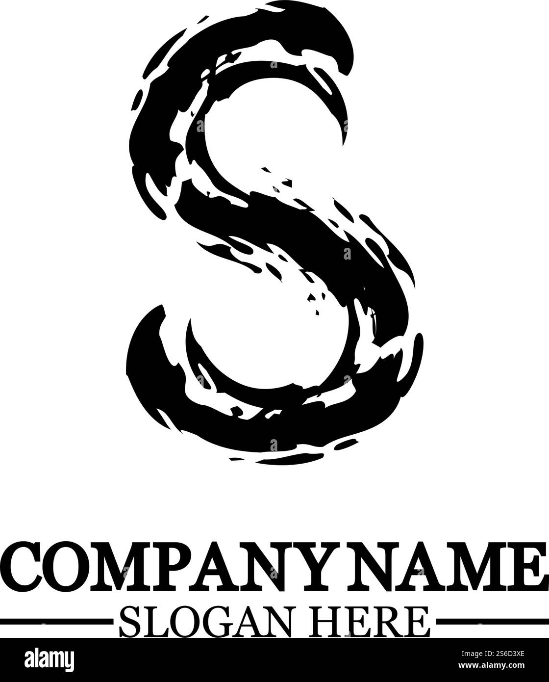 grunge letter S, vector design element,S grungy font, brush, logo ...