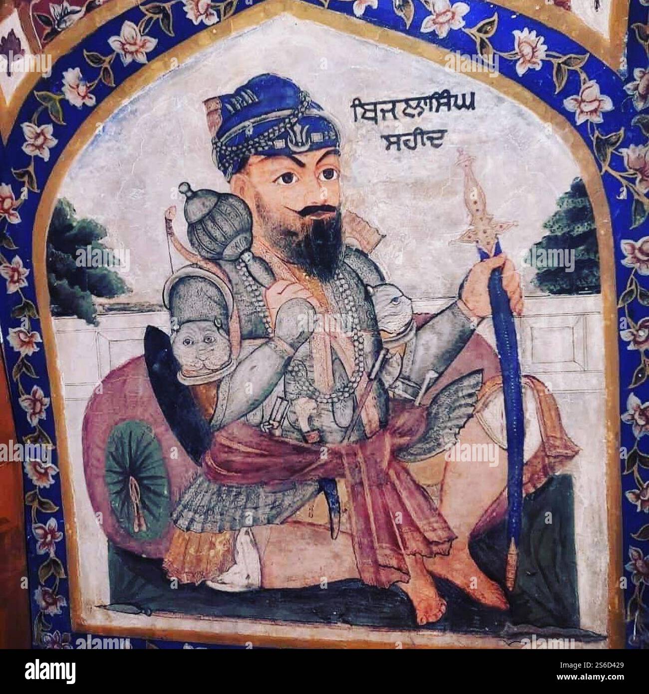 Fresco of Bijla Singh from Gurdwara Baba Atal Stock Photo - Alamy