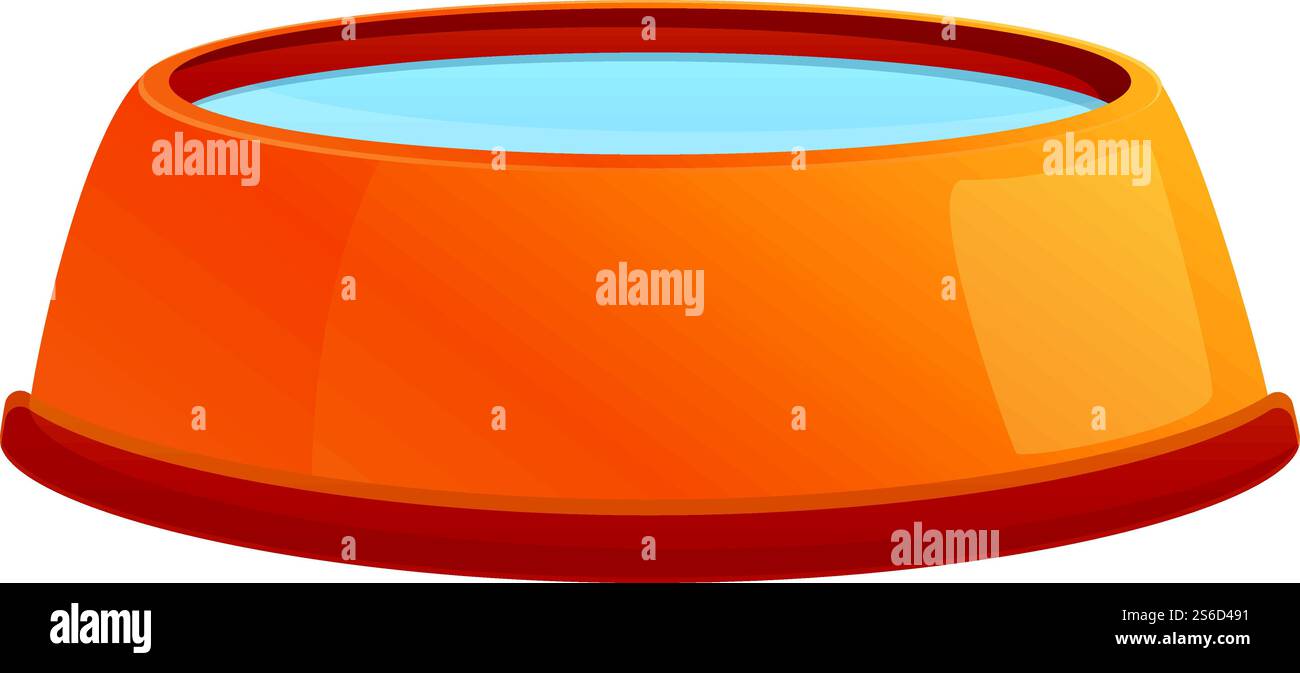 Dog water bowl icon. Cartoon of dog water bowl vector icon for web ...