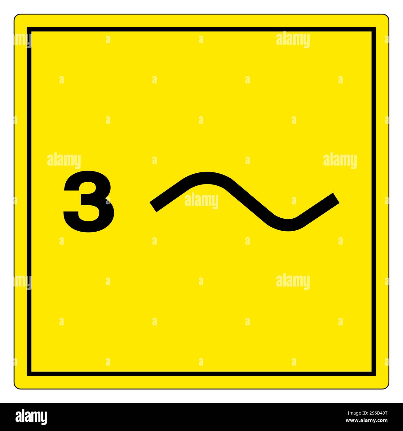 Three Phase Power Symbol Sign Isolate On White Background,Vector ...