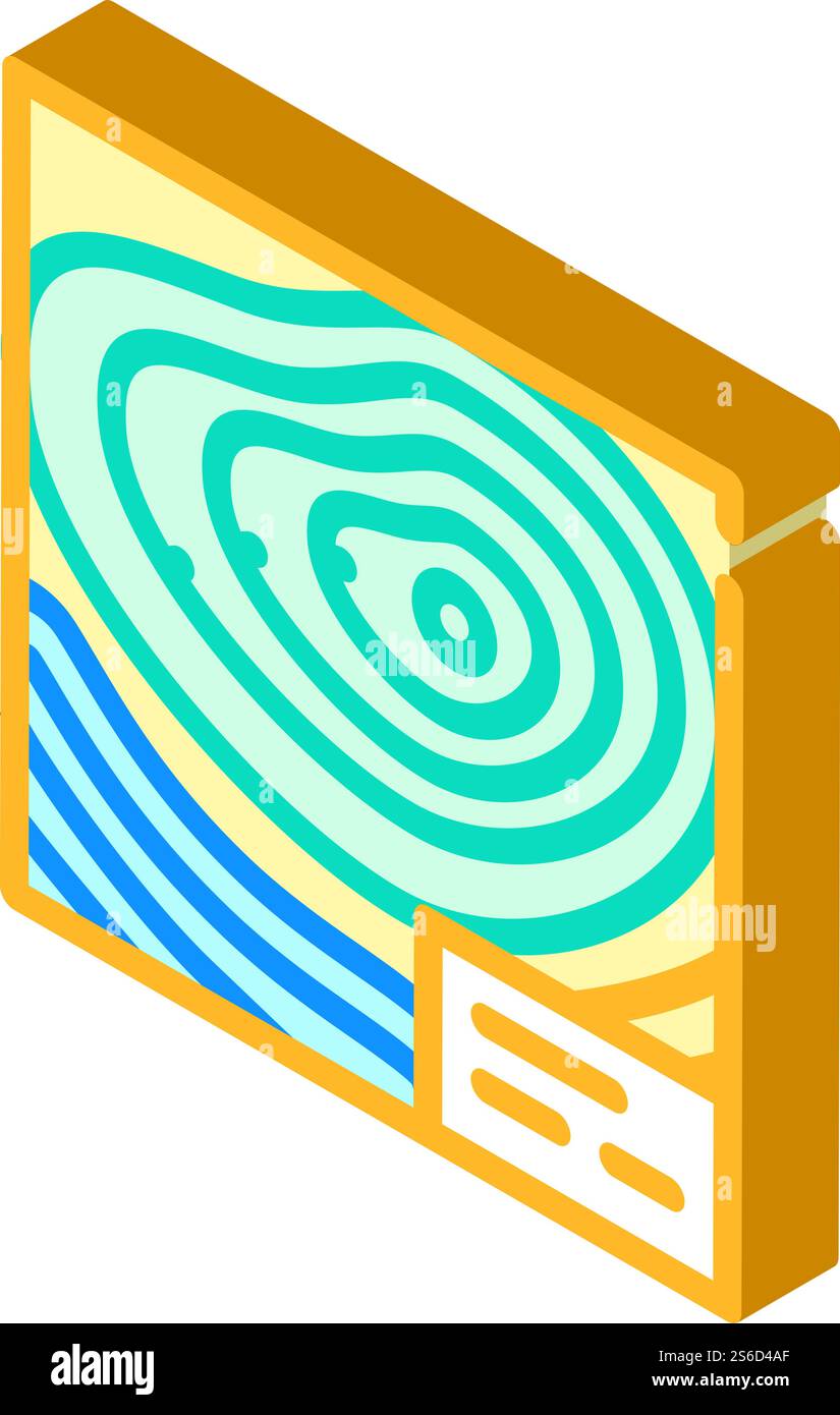 topographic map isometric icon vector. topographic map sign. isolated ...