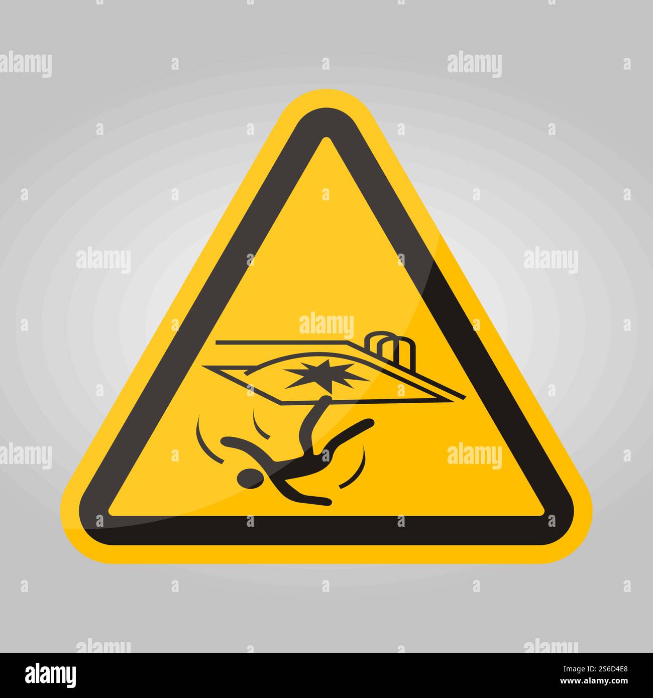 Fall Hazard Symbol Sign Isolate on White Background,Vector Illustration ...
