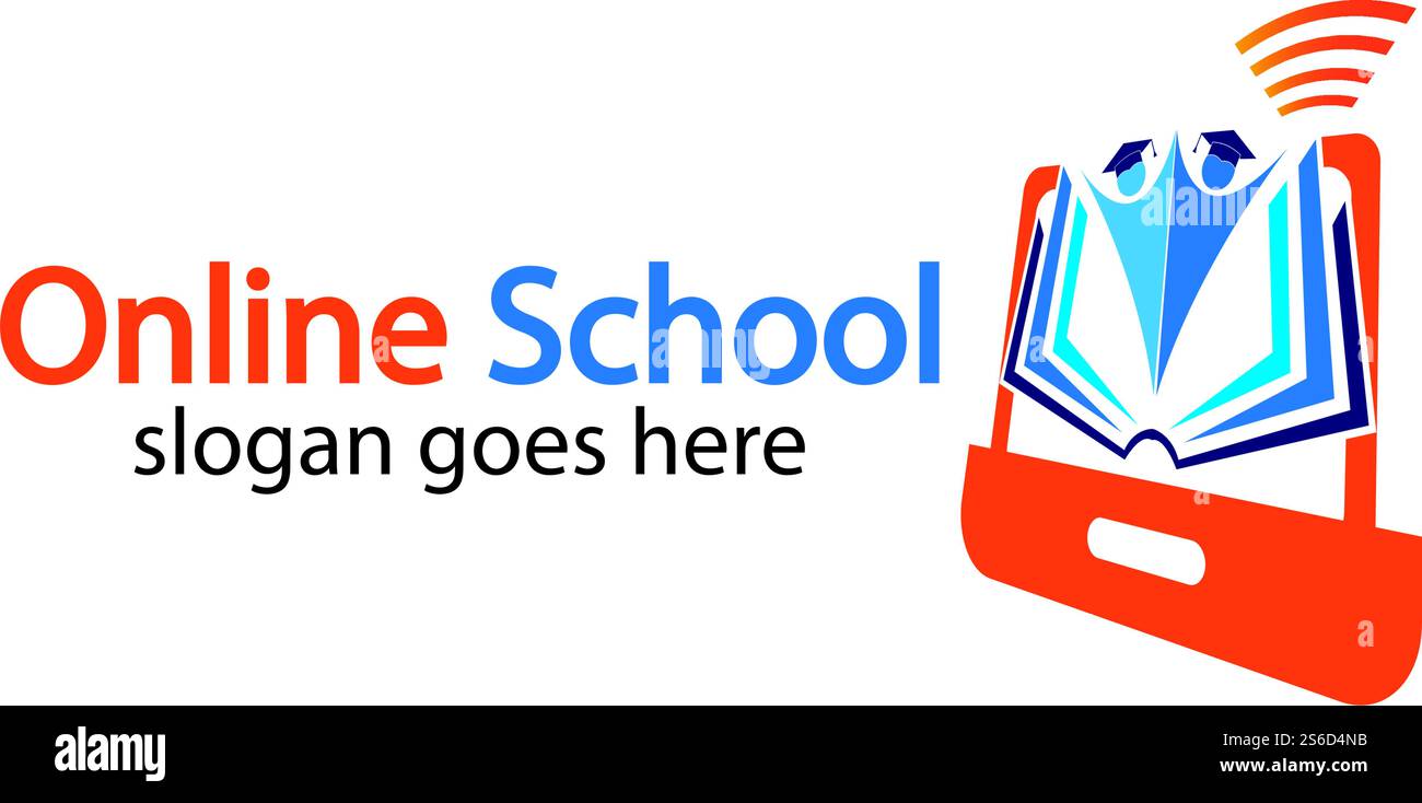 Online Education logo design template. Online course logo design. Online Learning logo Stock ...