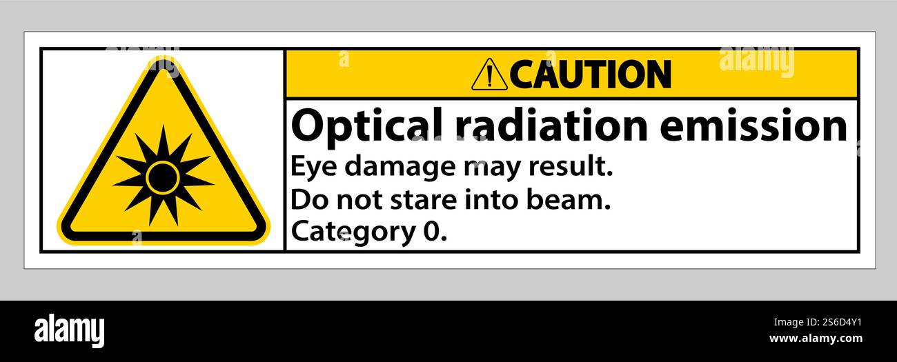 Caution Sign Optical radiation emission Symbol Sign Isolate on White ...