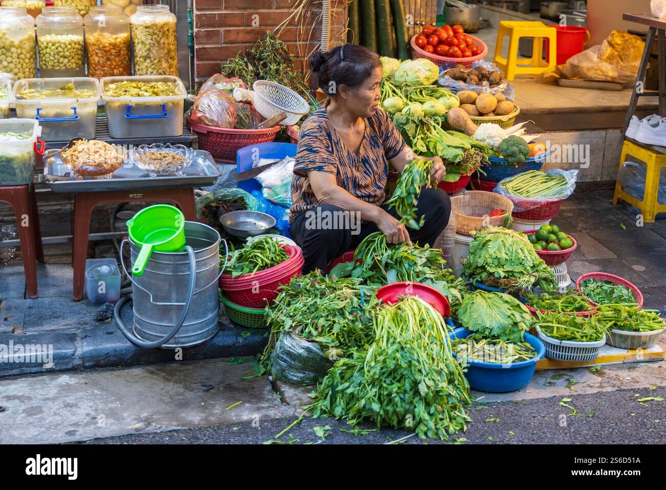 Street trader in Hanoi, Vietnam, Friday, November 01, 2024. Photo ...