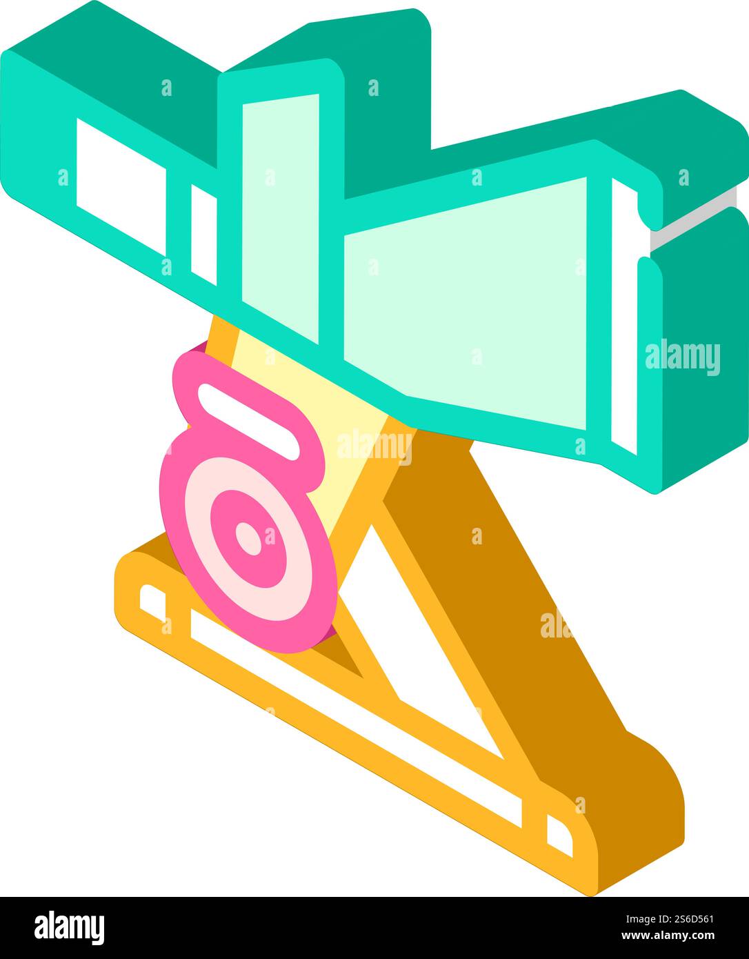wood crusher isometric icon vector. wood crusher sign. isolated symbol ...