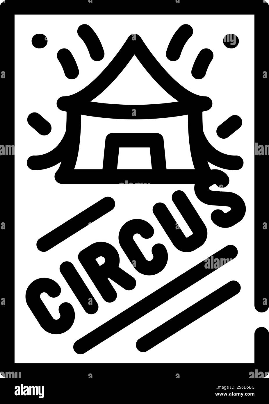 circus poster line icon vector. circus poster sign. isolated contour ...