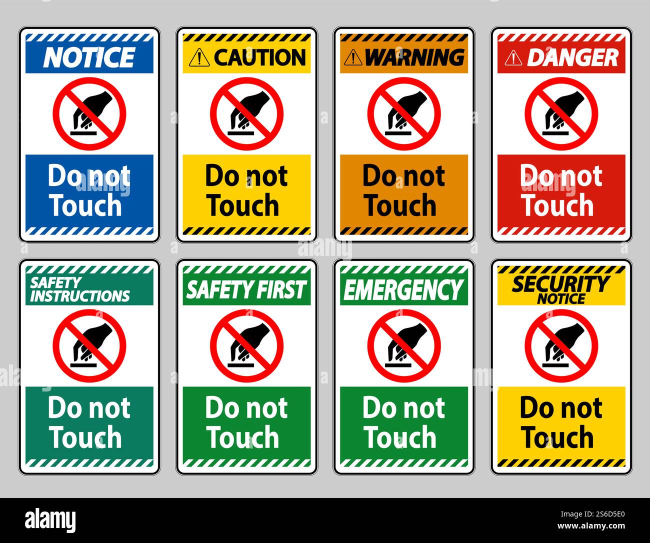 Do Not Touch Symbol Sign Isolate On White Background Stock Vector Image ...