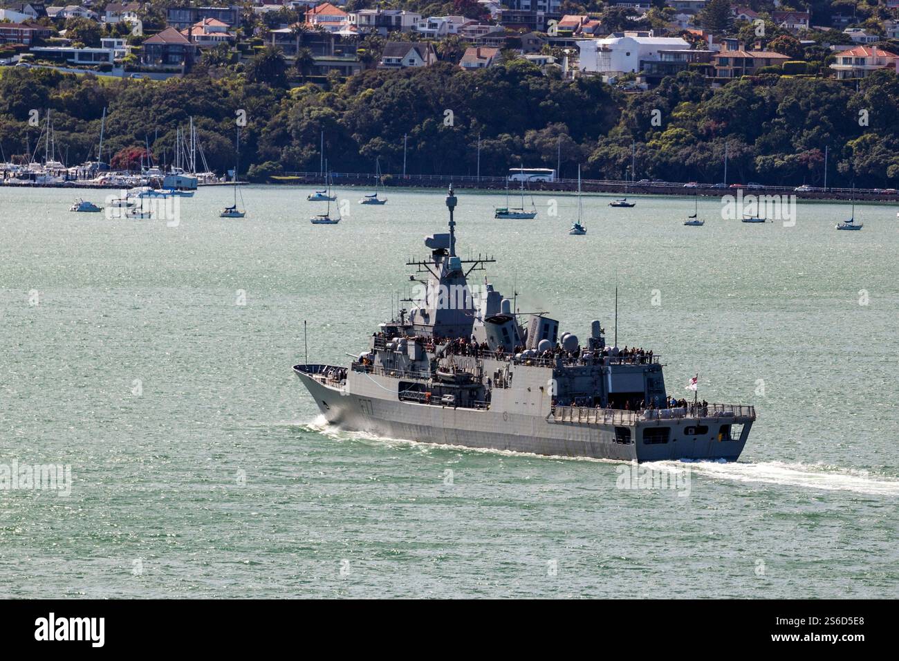 Te Mana, Royal New Zealand Navy frigate, Auckland, New Zealand ...