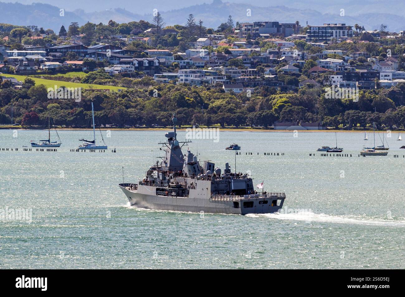 Te Mana, Royal New Zealand Navy frigate, Auckland, New Zealand ...