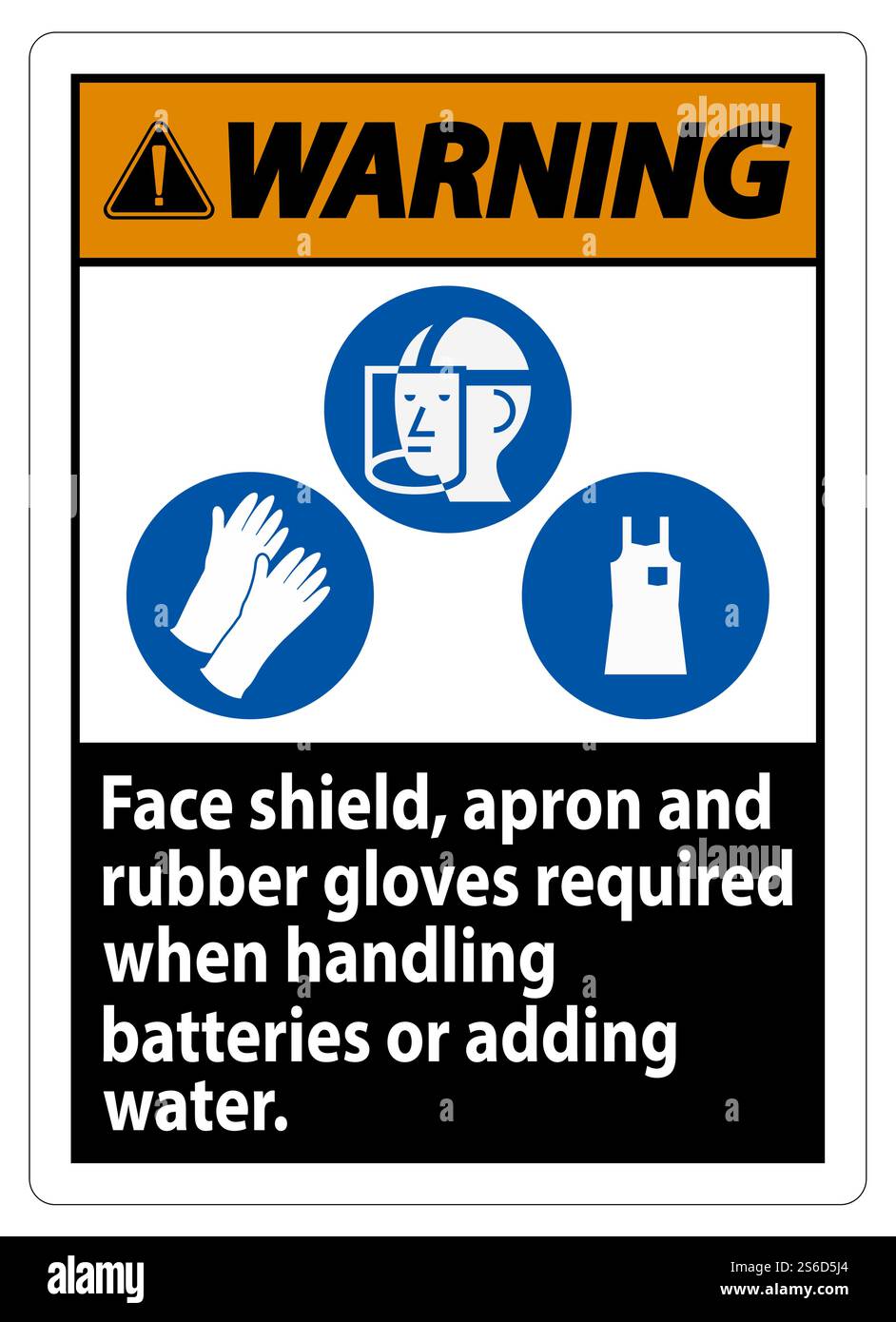 Warning Sign Face Shield, Apron And Rubber Gloves Required When ...