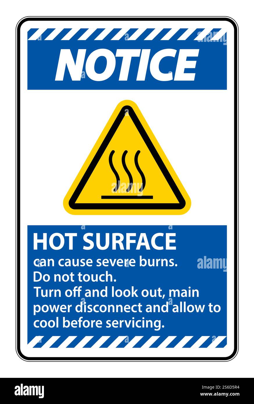 Notice Hot surface sign on white background Stock Vector Image & Art ...