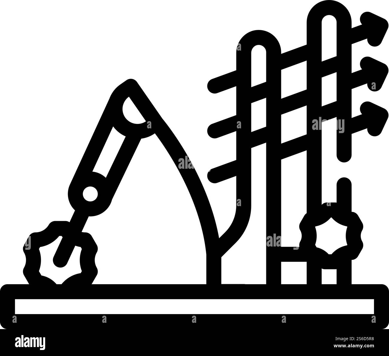 arrow thrower line icon vector. arrow thrower sign. isolated contour ...