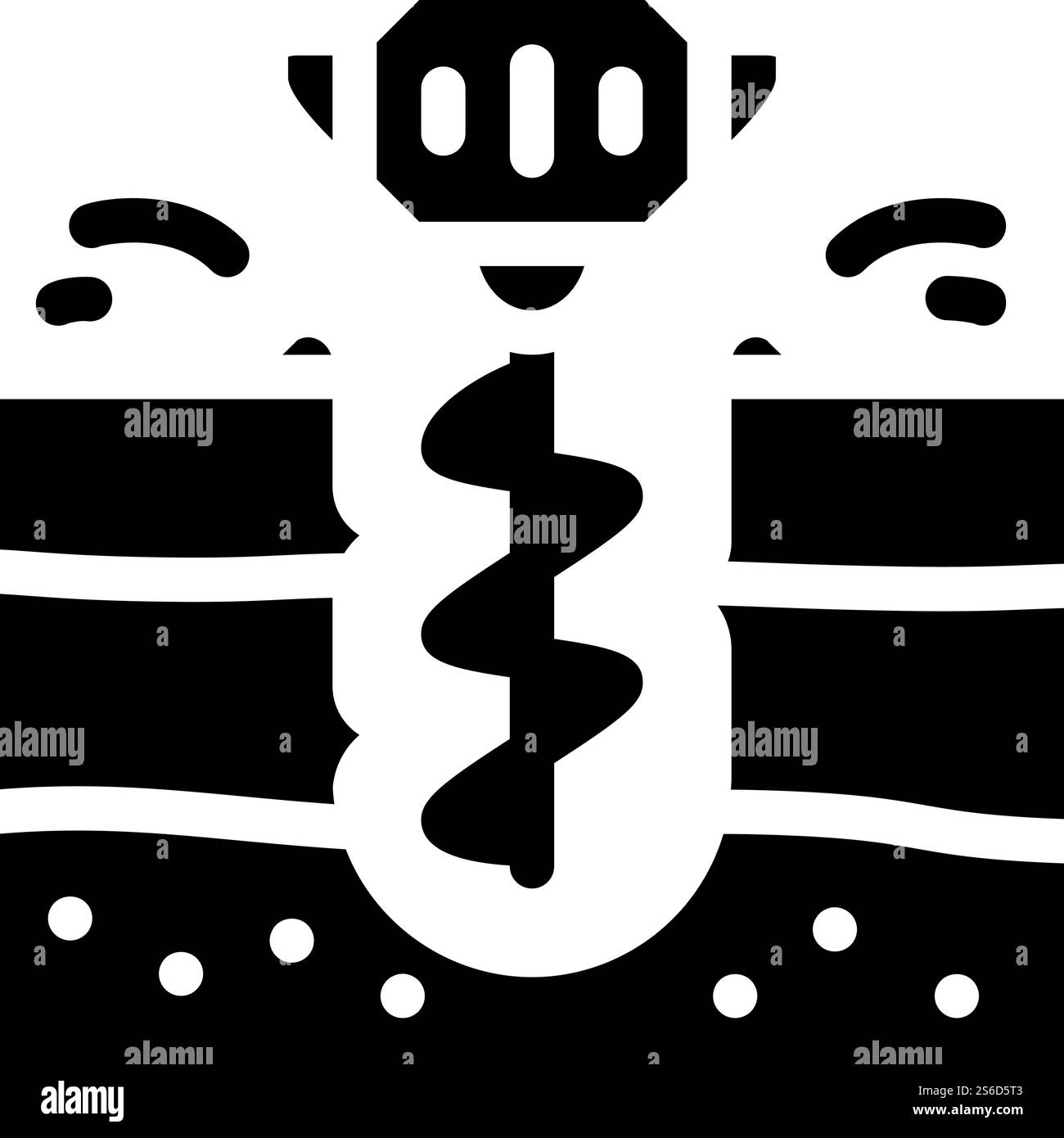 earth drilling equipment glyph icon vector. earth drilling equipment ...