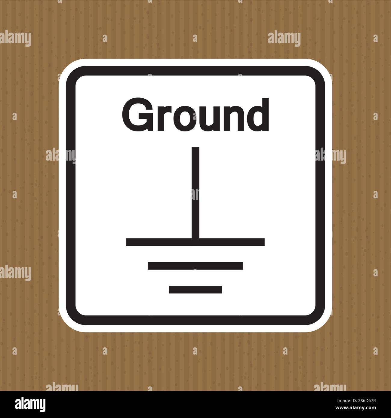 Protective Earth (Ground) Symbol Sign, Vector Illustration, Isolate On ...