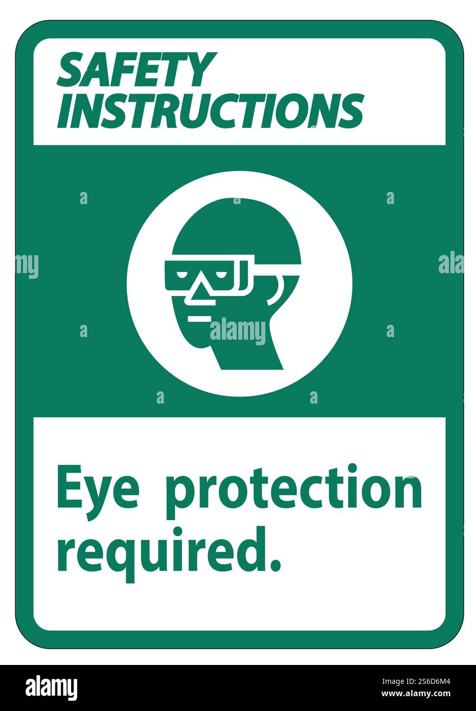 Safety Instructions Sign Eye Protection Required Symbol Isolate on ...