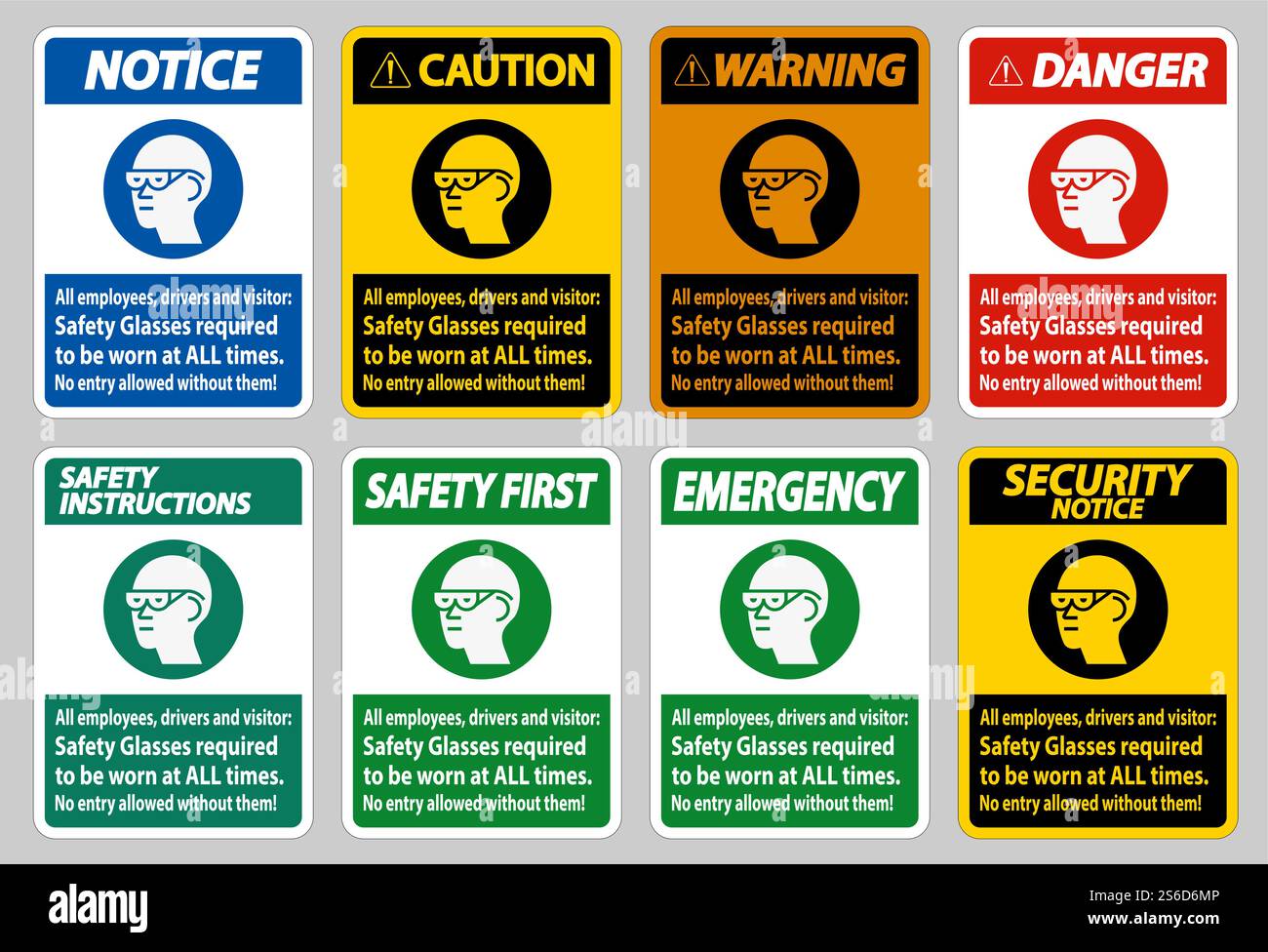 All Employees, Drivers And Visitors,Safety Glasses Required To Be Worn ...