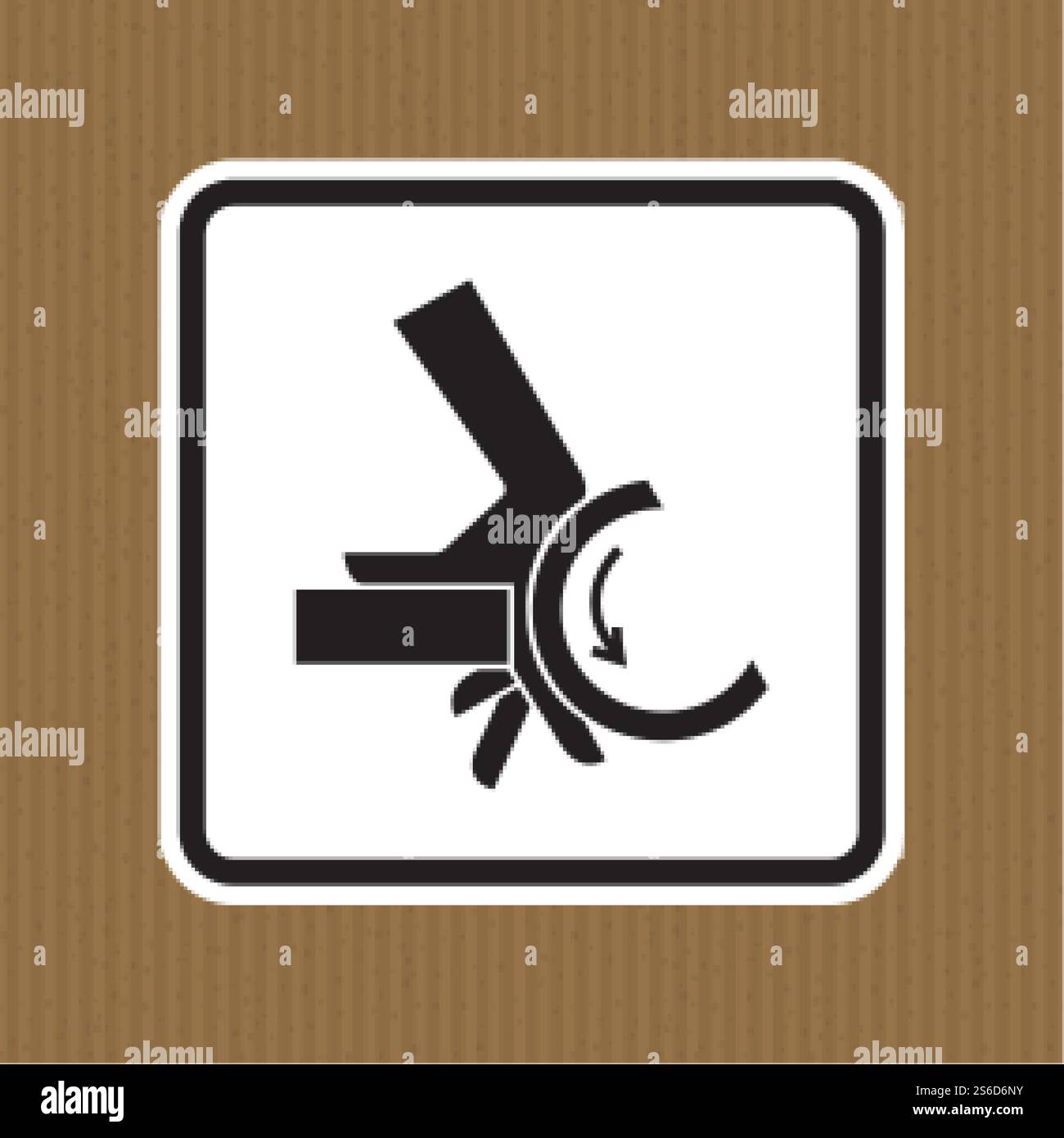 Hand Crush Roller Pinch Point Symbol Sign Isolate on White Background ...