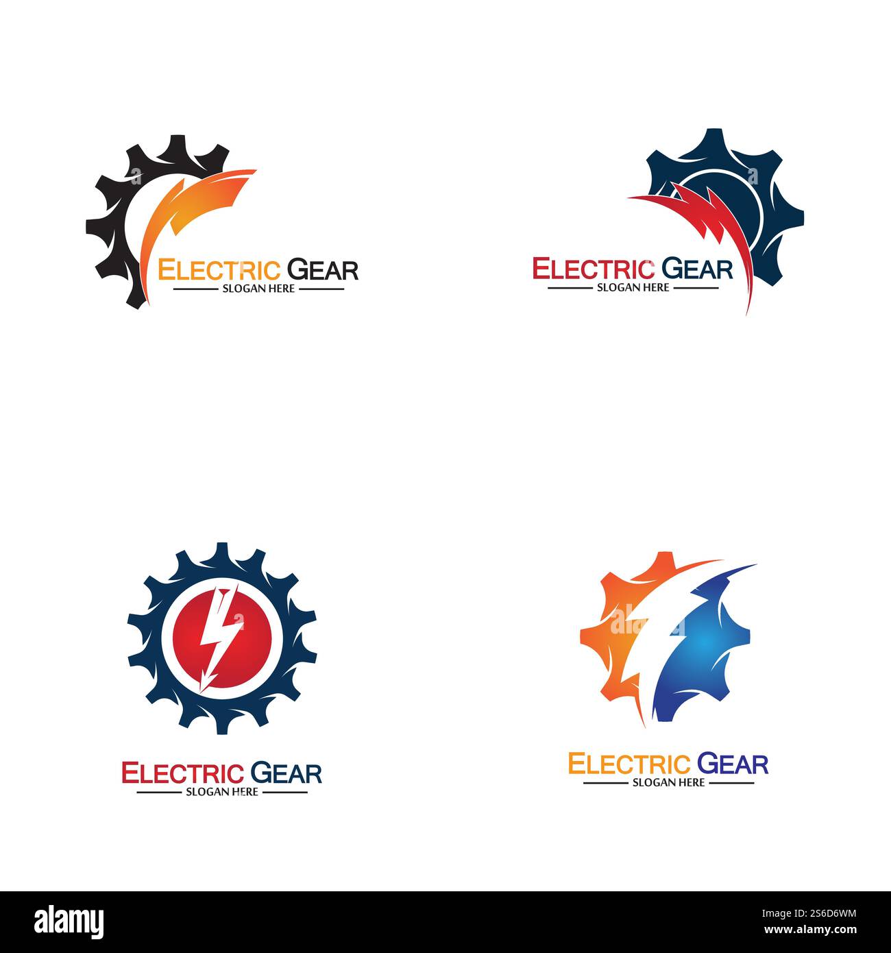 Electric gear vector logo template illustration. Suitable for business ...