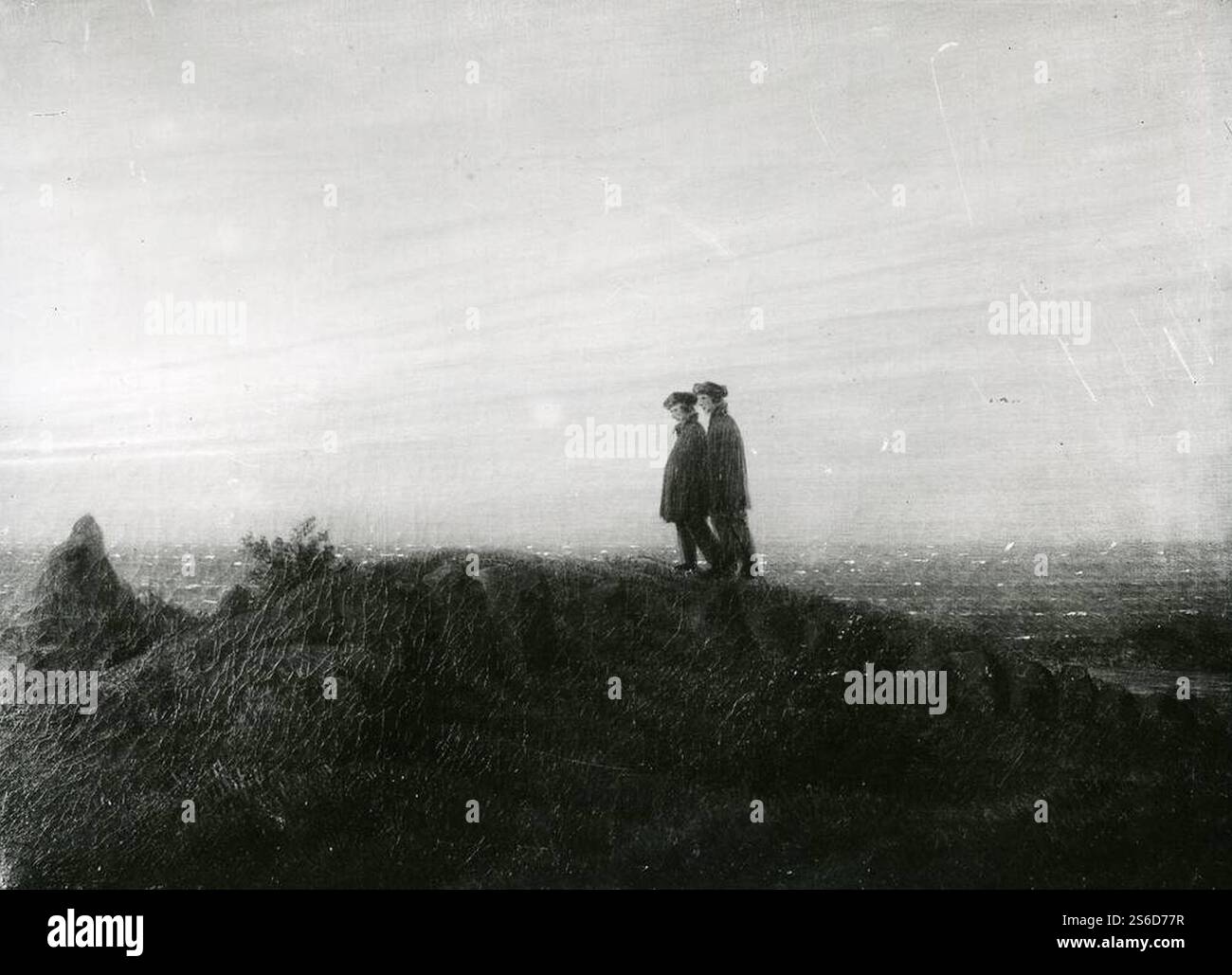 Friedrich, Caspar David - Zwei Wanderer am Meer Stock Photo - Alamy