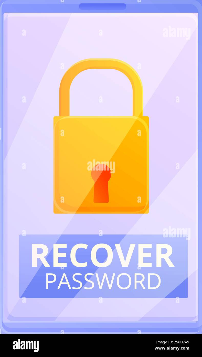 Password recovery icon. Cartoon of password recovery vector icon for ...