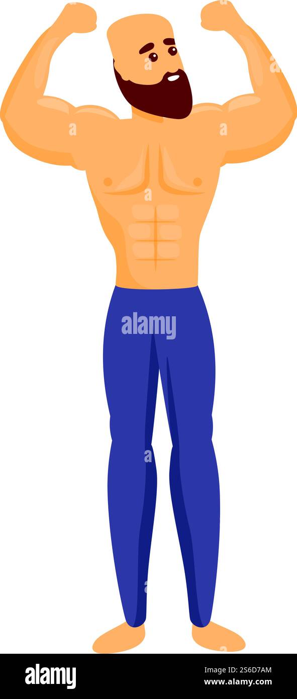 Bodybuilder icon. Cartoon of bodybuilder vector icon for web design ...