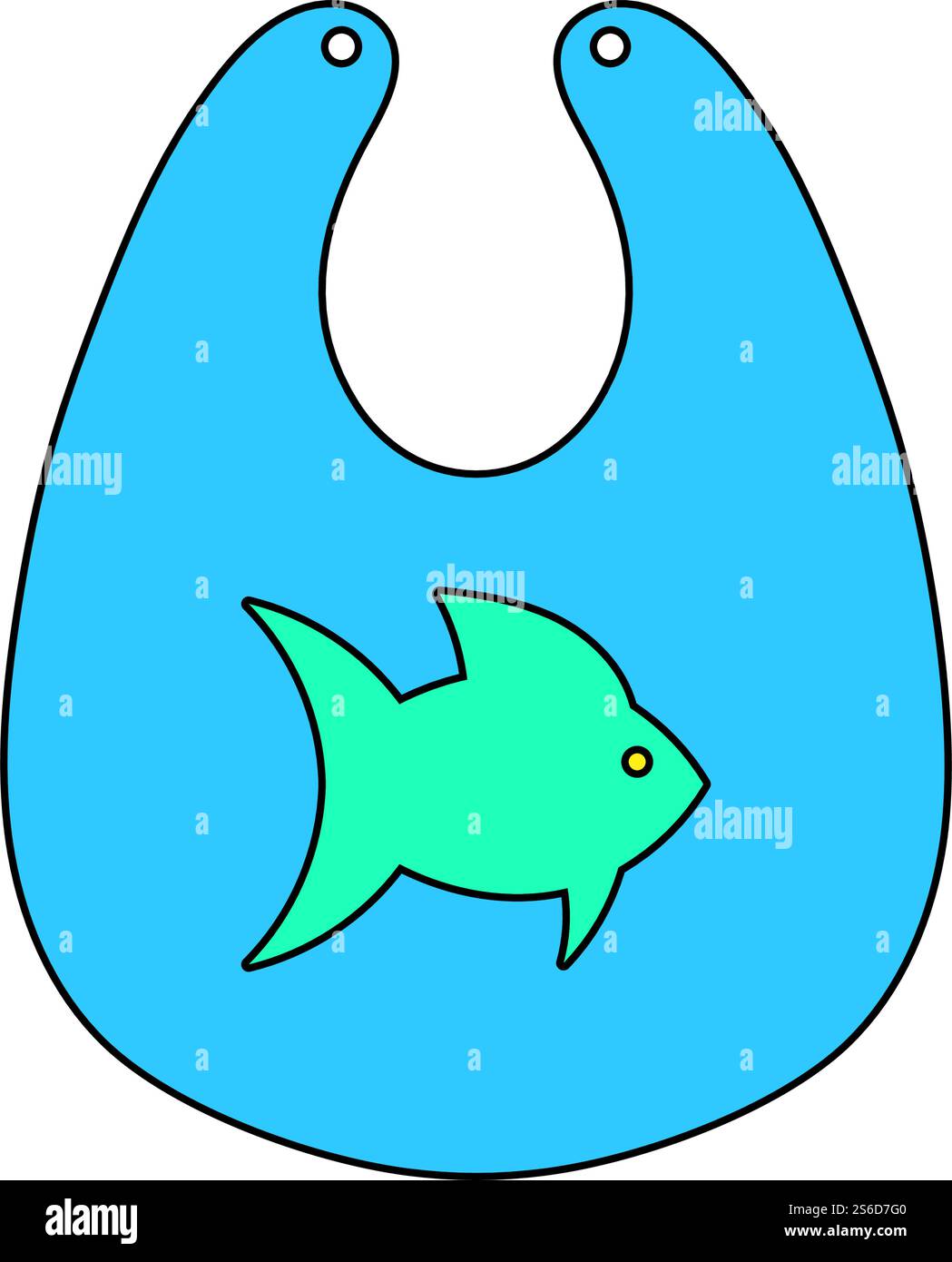 Bib Icon. Editable Outline With Color Fill Design. Vector Illustration ...