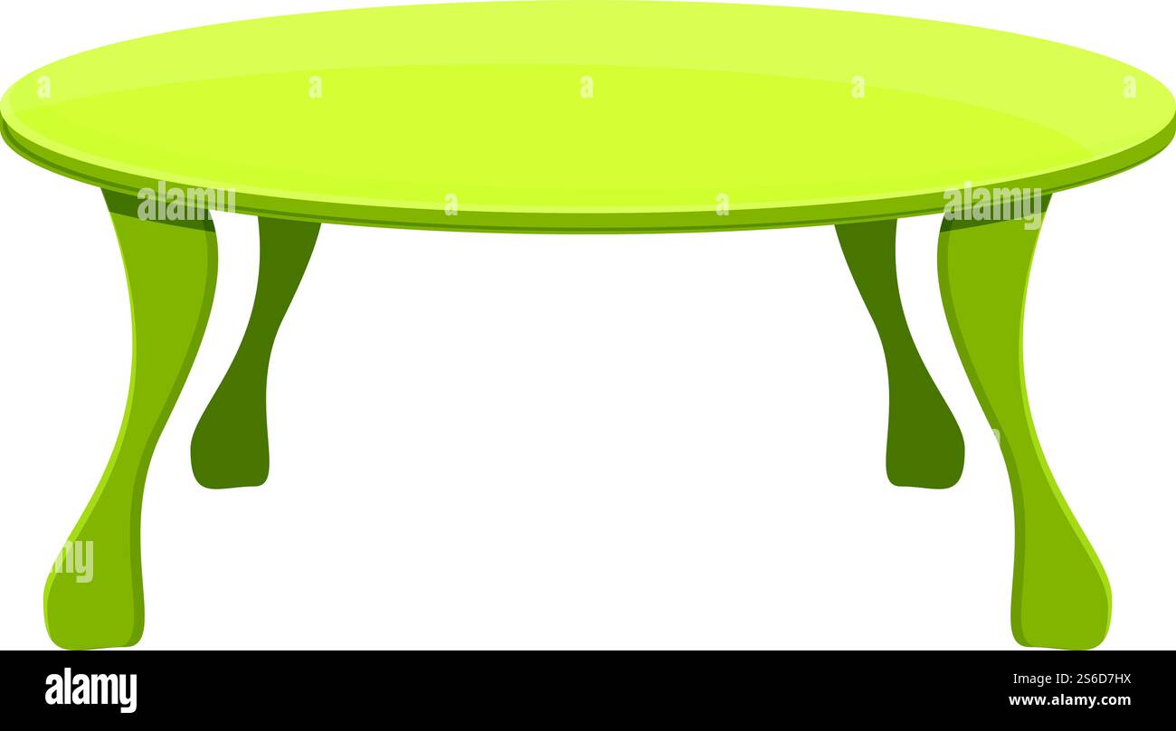 Green color table icon. Cartoon of green color table vector icon for ...