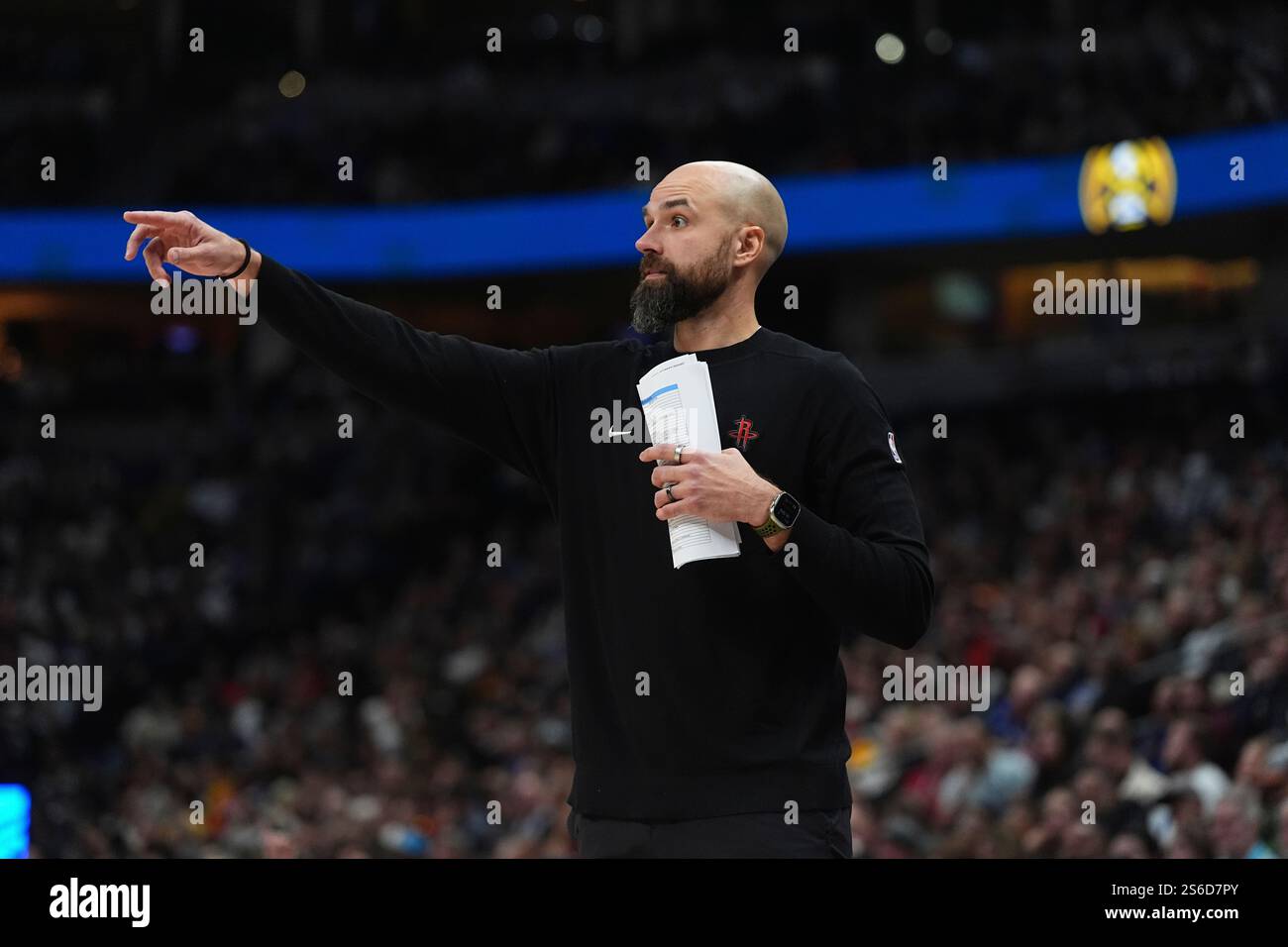 Houston Rockets assistant coach Ben Sullivan in the second half of an ...
