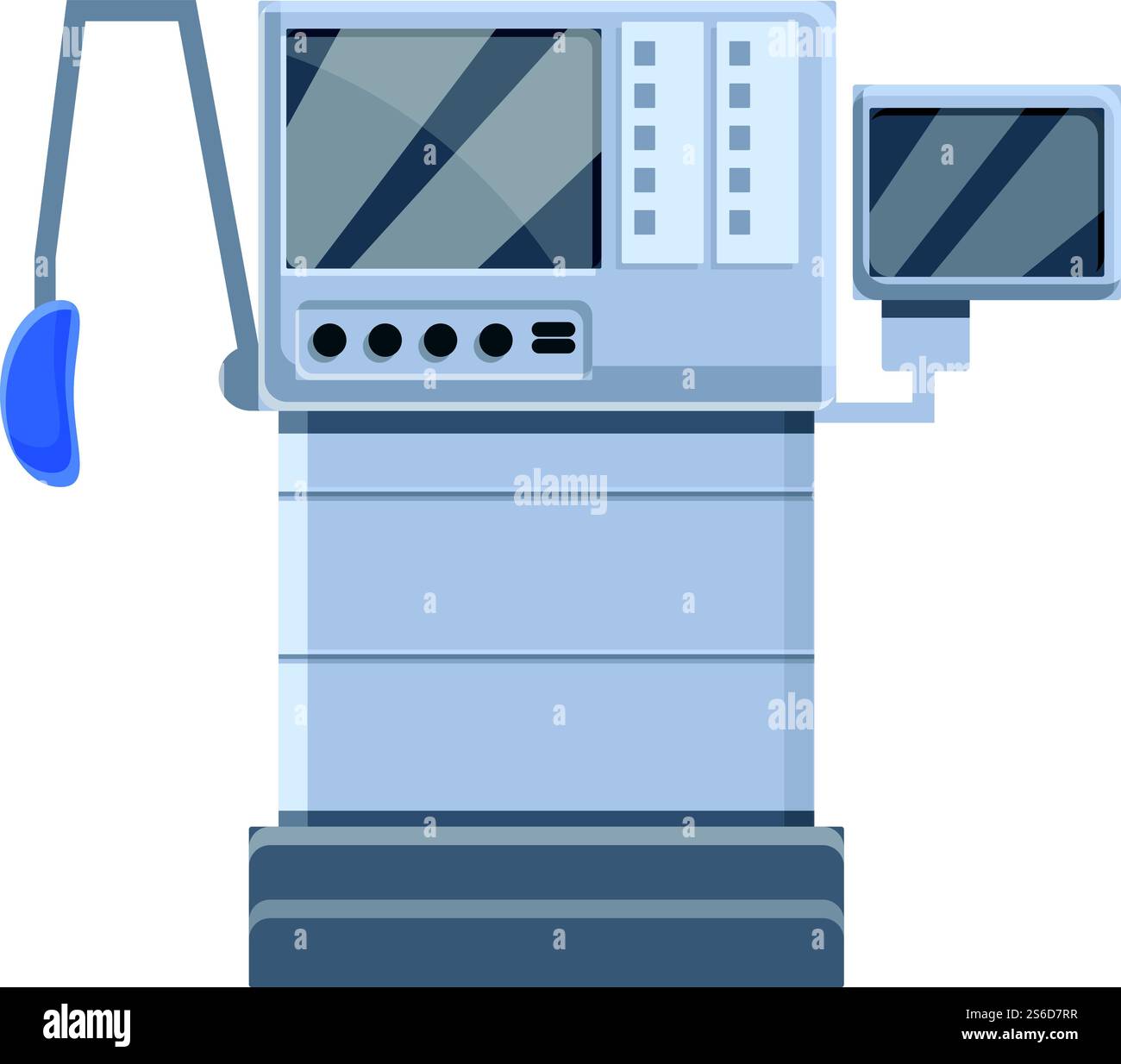 Breathing ventilator medical machine icon. Cartoon of breathing ...
