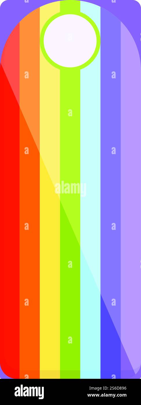 Rainbow bookmark icon. Cartoon of rainbow bookmark vector icon for web ...