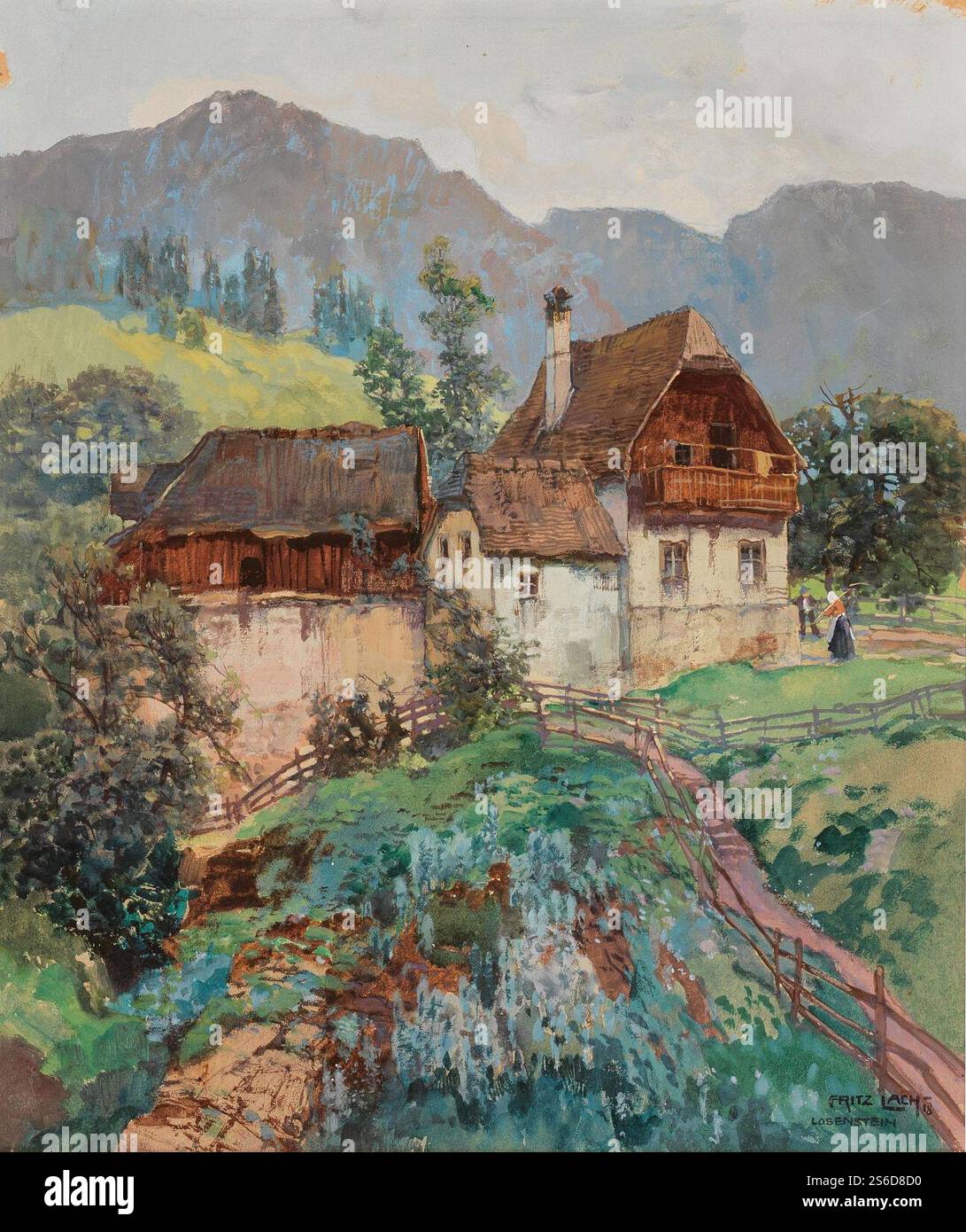 Fritz Lach Bauernhaus in Losenstein 1918 Stock Photo - Alamy