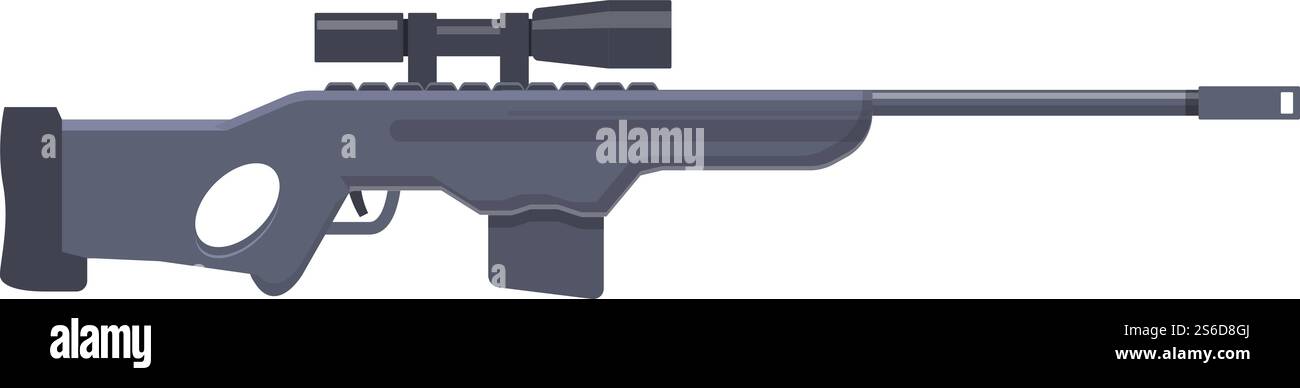 Military sniper weapon icon. Cartoon of military sniper weapon vector ...
