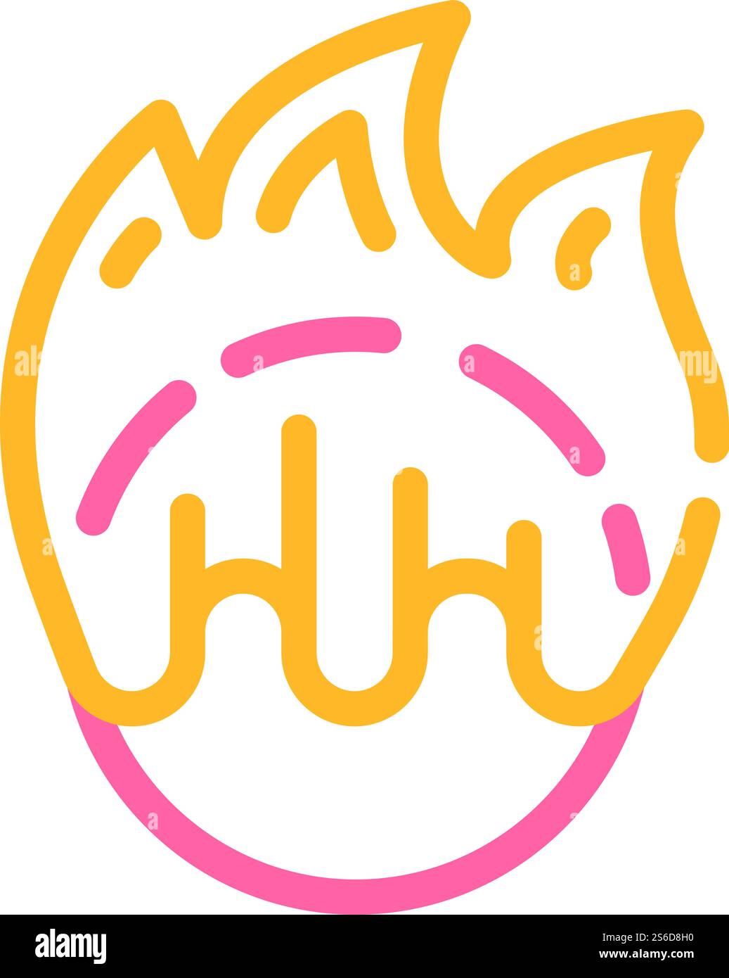 burning projectile color icon vector. burning projectile sign. isolated ...