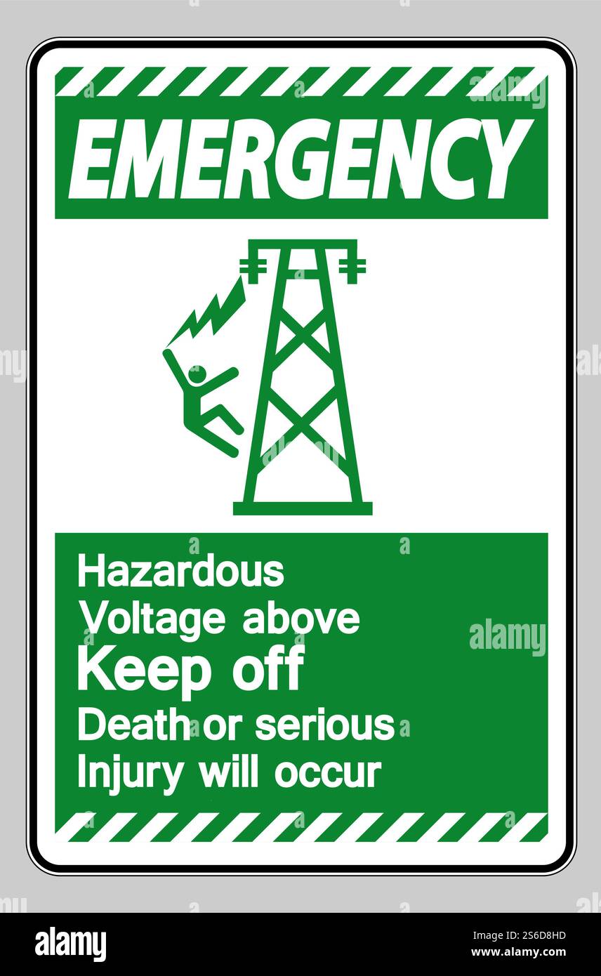 Emergency Hazardous Voltage Above Keep Out Death Or Serious Injury Will ...