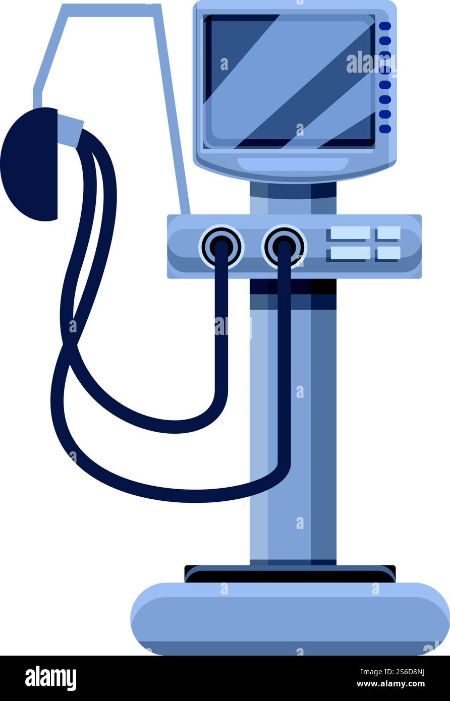 Doctor ventilator medical machine icon. Cartoon of doctor ventilator ...