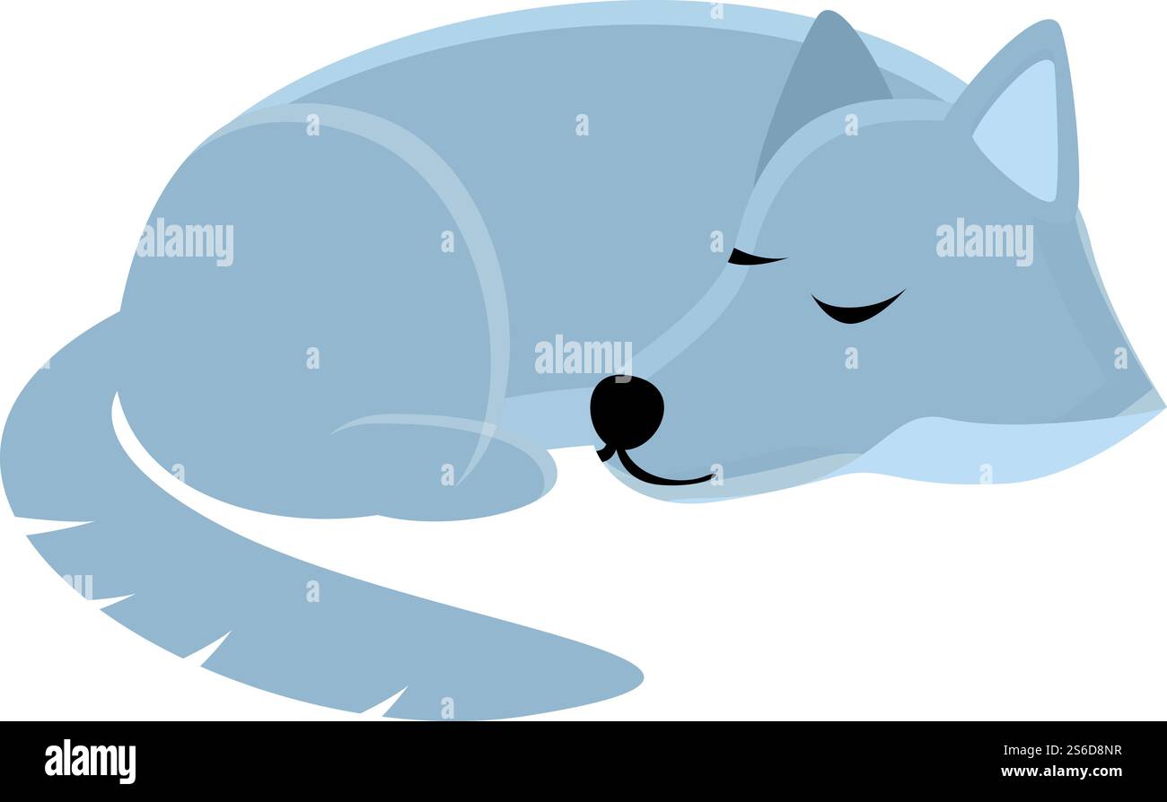 Wolf sleeping icon. Cartoon of wolf sleeping vector icon for web design ...