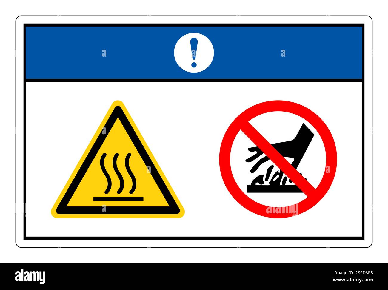 Notice Hot Surface Symbol Sign On White Background Stock Vector Image ...