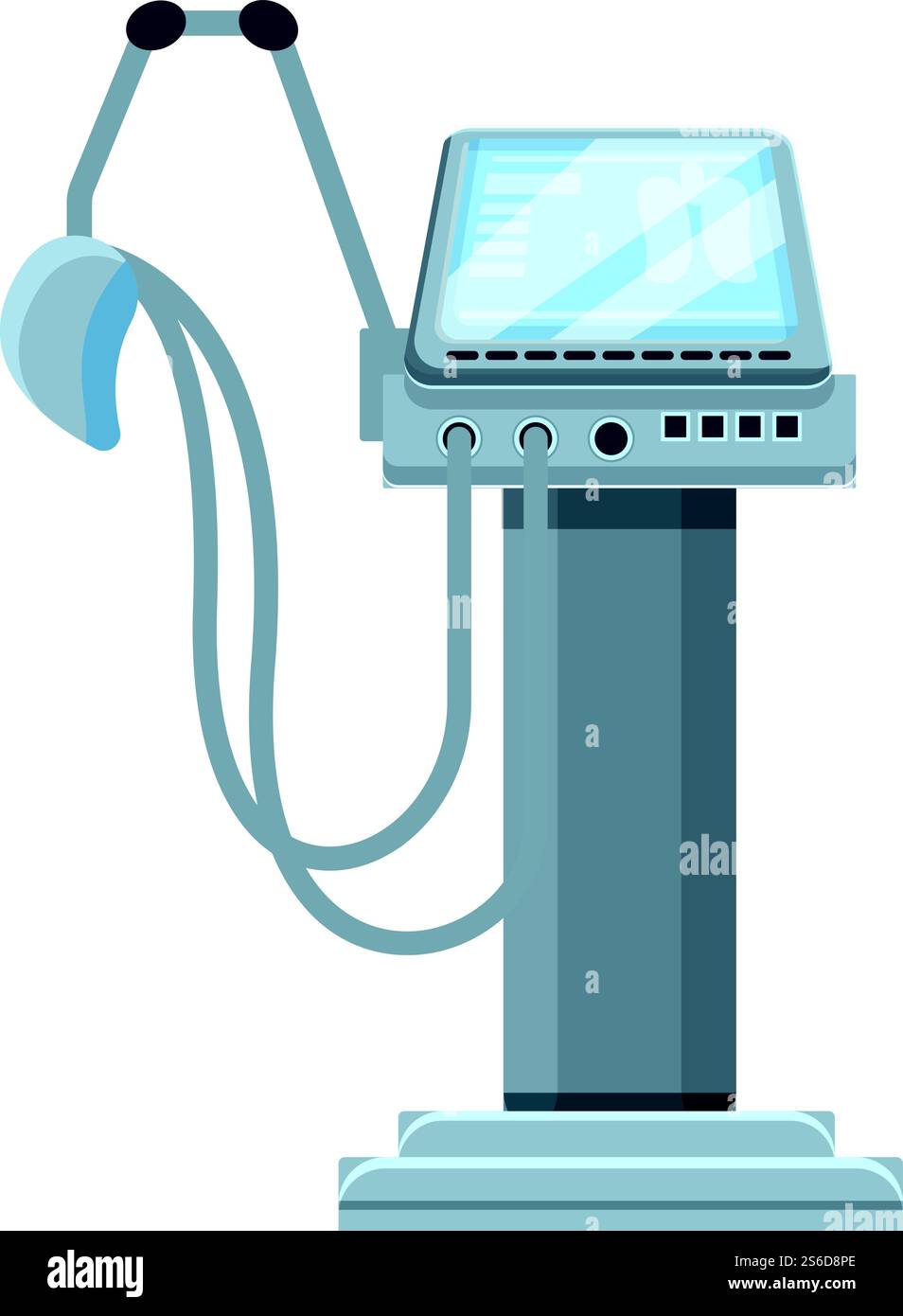 Examination ventilator medical machine icon. Cartoon of examination ...