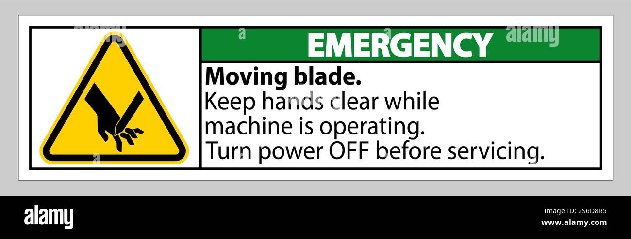 Emergency Moving blade Symbol Sign Isolate on White Background Stock ...