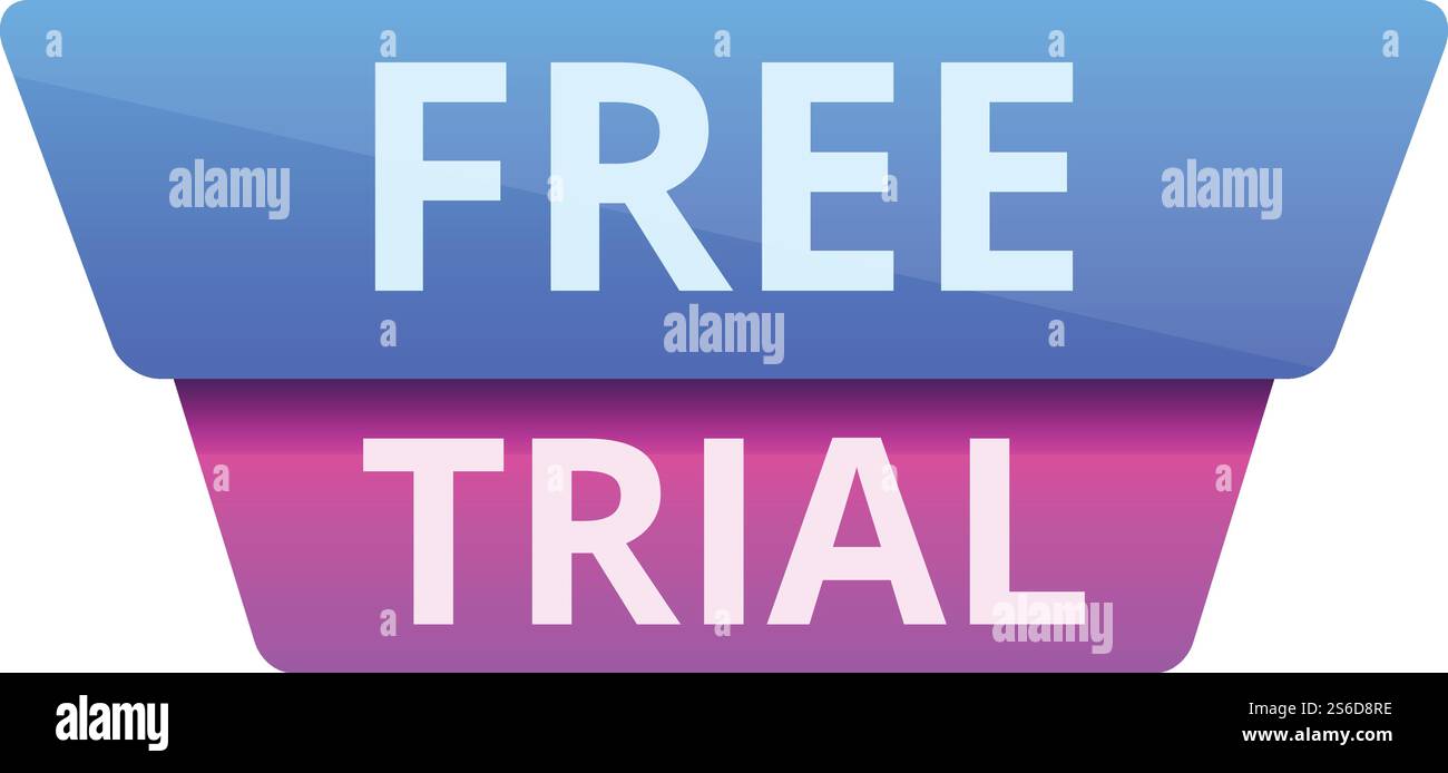 Free trial game icon. Cartoon of free trial game vector icon for web ...