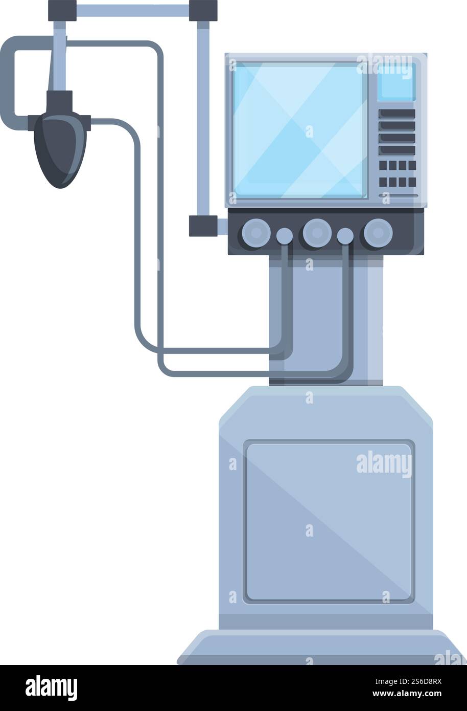 Patient ventilator medical machine icon. Cartoon of patient ventilator ...